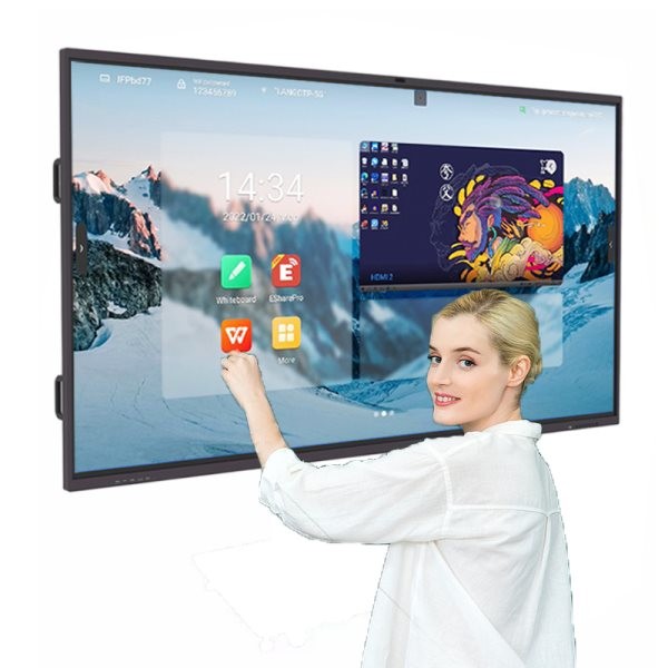 HDMI Input Output Interactive IR Touchscreen Smart Board Built In Light ...